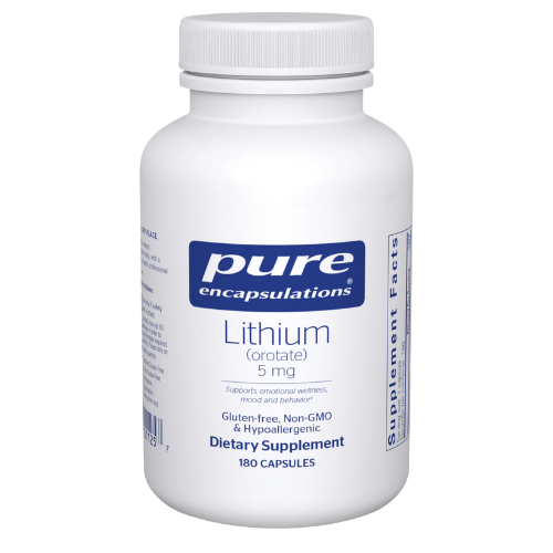 Pure Encapsulations Lithium (orotate) 5 mg – Waters Wellness
